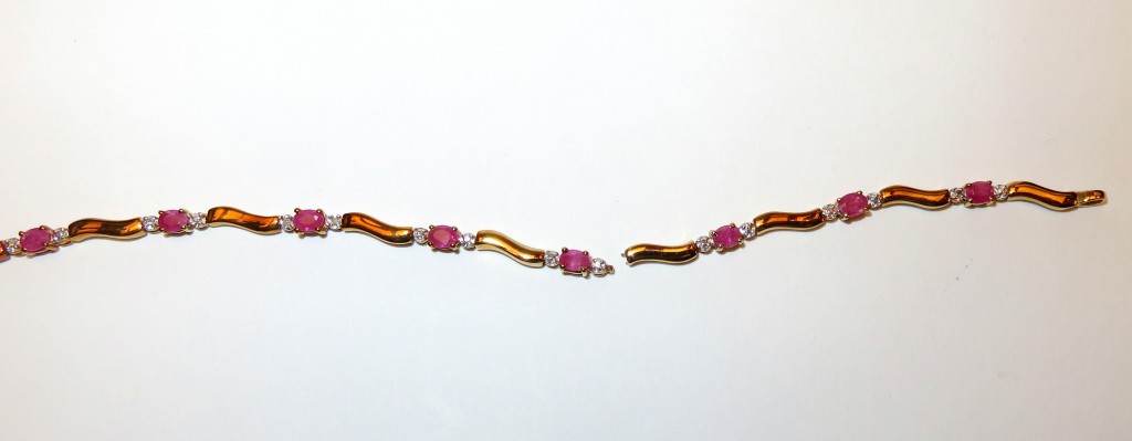 Before Repair Broken Ruby Necklace - Gem Boutique